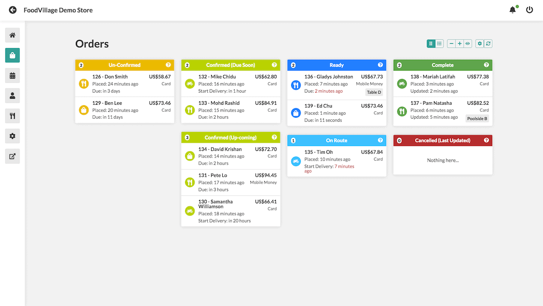 Managing Orders & Bookings • FoodVillage